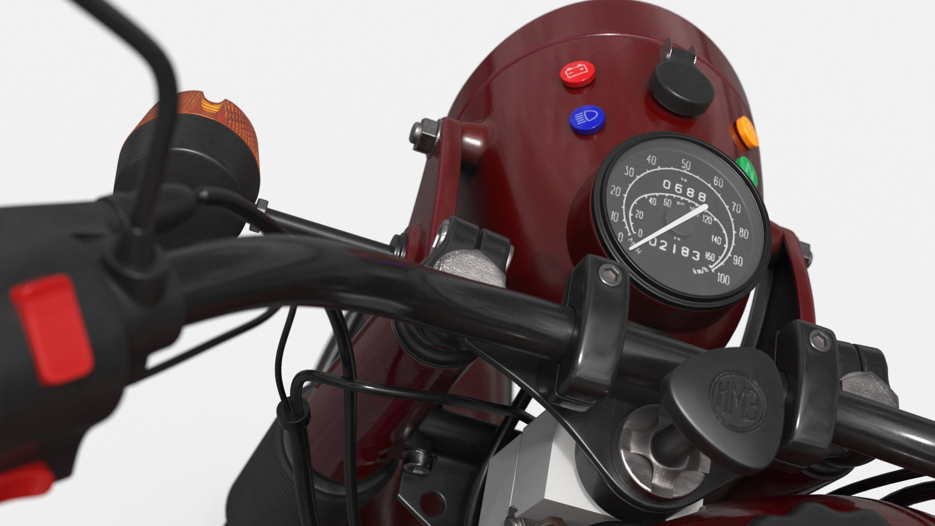 Retro Ural M70 Motorbike Maroon Rigged 3D Model - TurboSquid 2399586