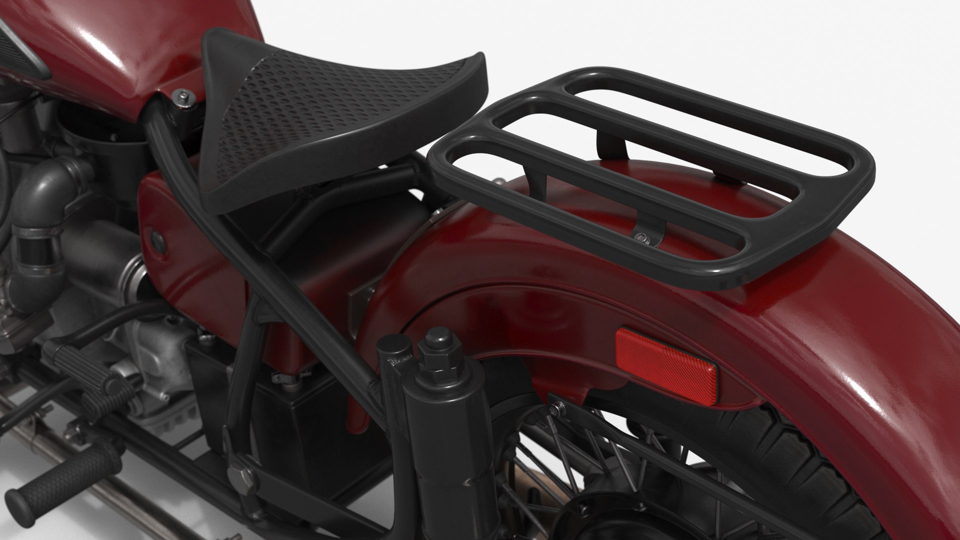 Retro Ural M70 Motorbike Maroon Rigged 3D Model - TurboSquid 2399586