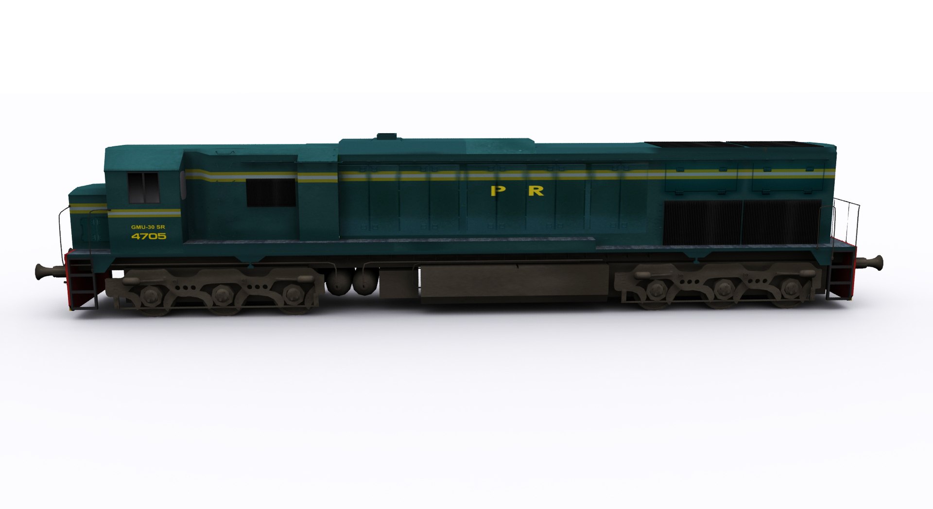 3D Pakistan Railways EMD GE Locomotives With Cargo Train - TurboSquid 2105055