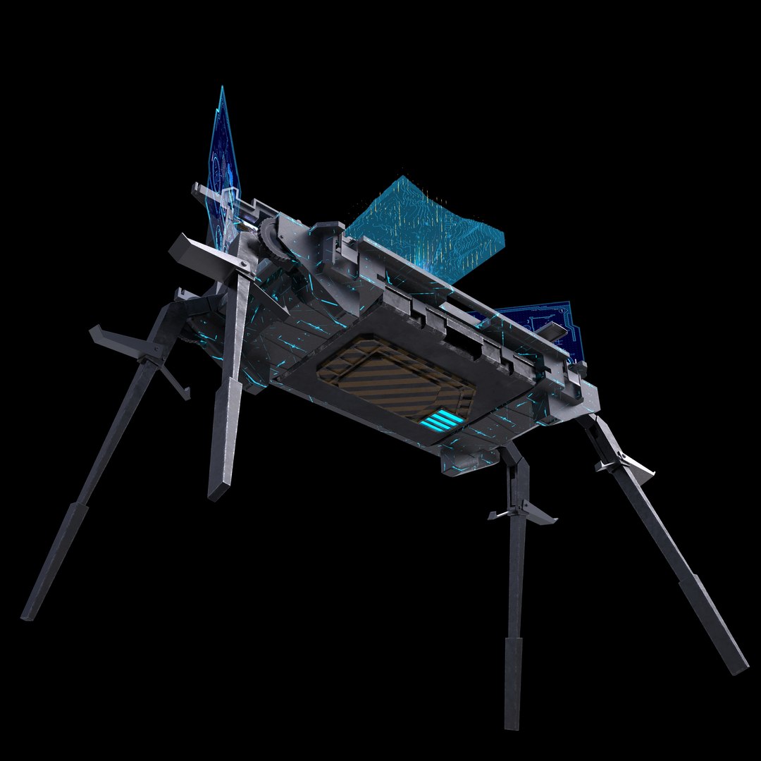 3d Futuristic Command Center Model