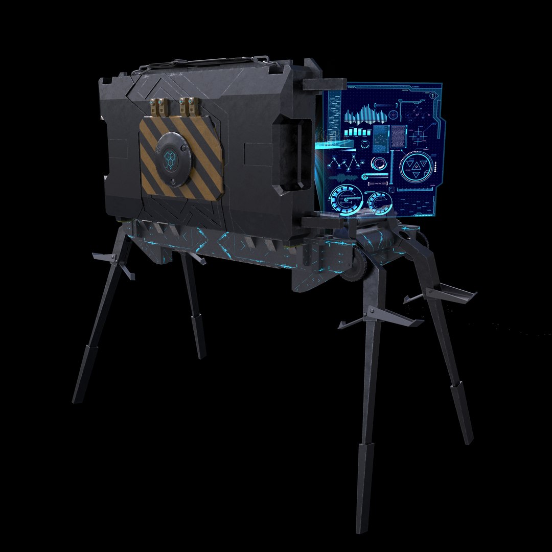 3d Futuristic Command Center Model