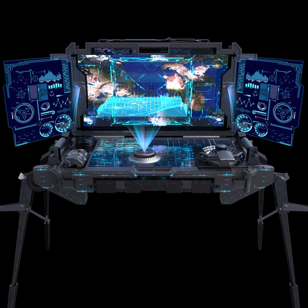 3d Futuristic Command Center Model