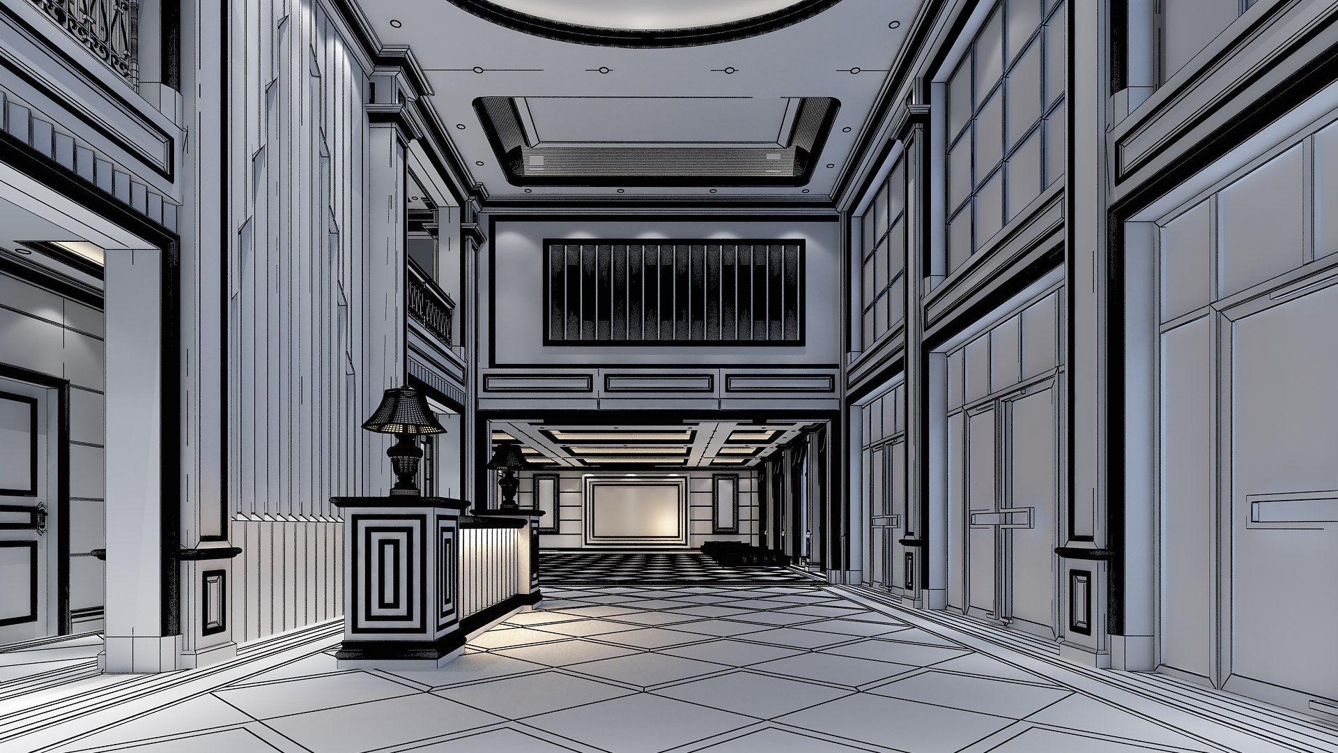 Lobby Scene 03 3D - TurboSquid 2172970