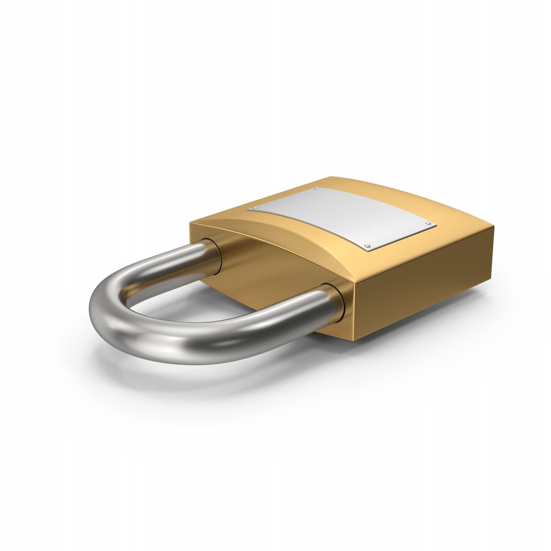 3D Model Gold Padlock - TurboSquid 2069852