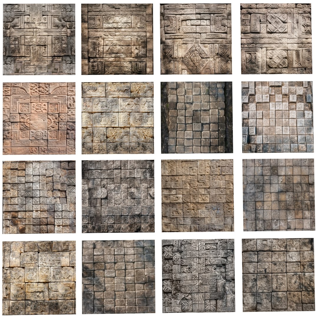 Ancient Roads Mayan Floors Pack 16 Model - TurboSquid 2067893