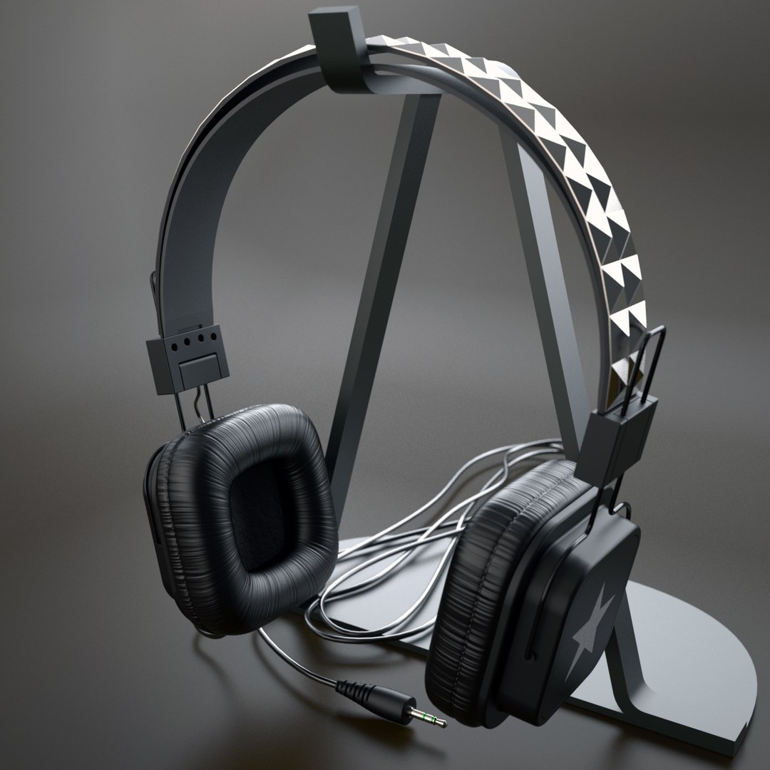 Max Photoreal Headphone Studs