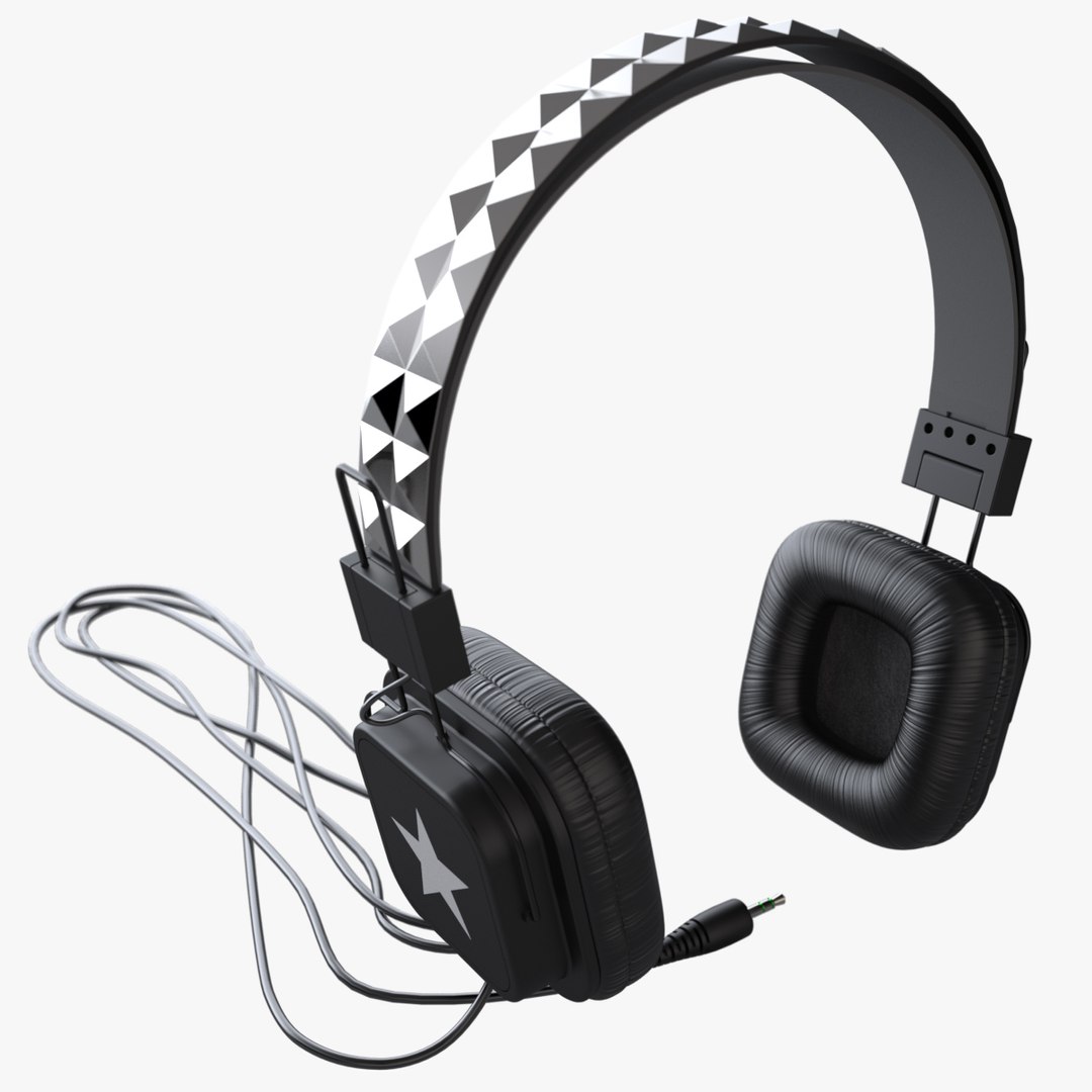 Max Photoreal Headphone Studs