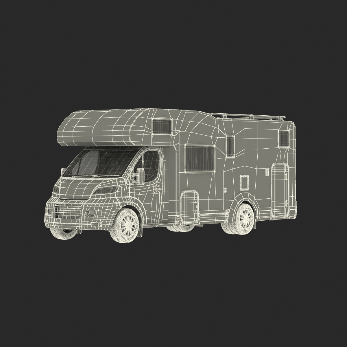 3d model motorhome generic rigged