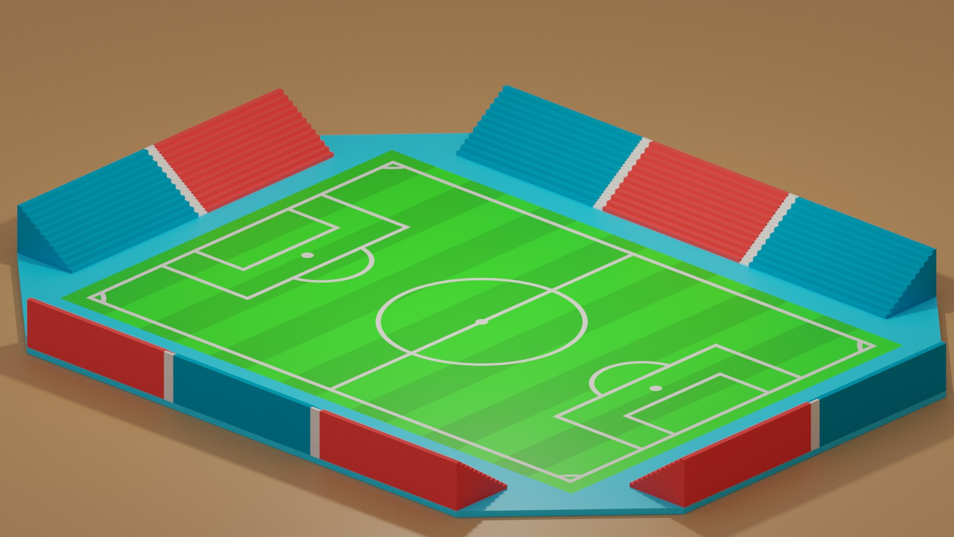 3D Football Field Model - TurboSquid 1630094