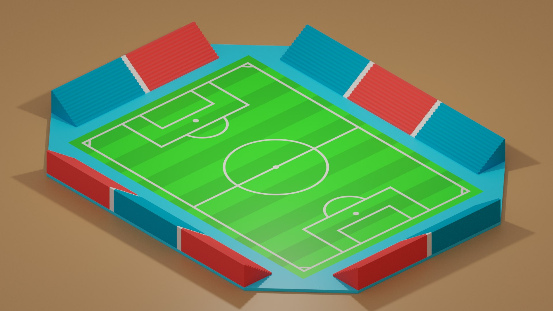3D Football Field Model - TurboSquid 1630094