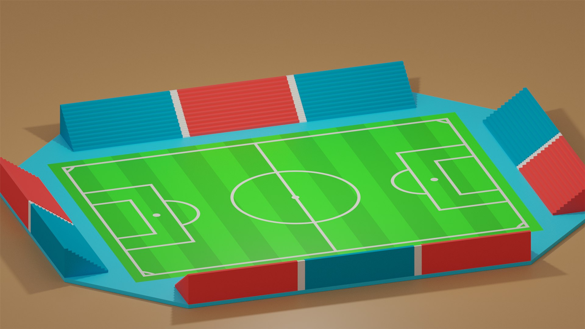 3D Football Field Model - TurboSquid 1630094