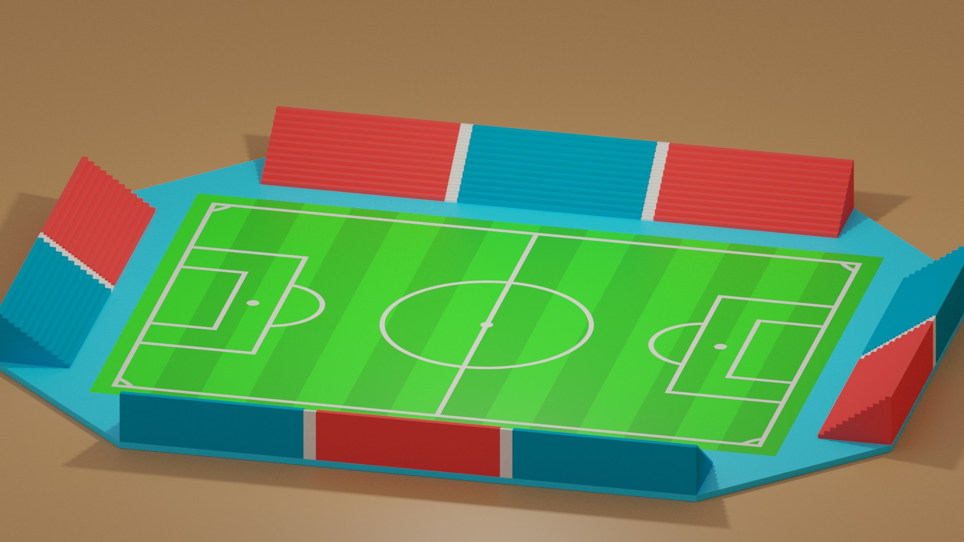 3D Football Field Model - TurboSquid 1630094