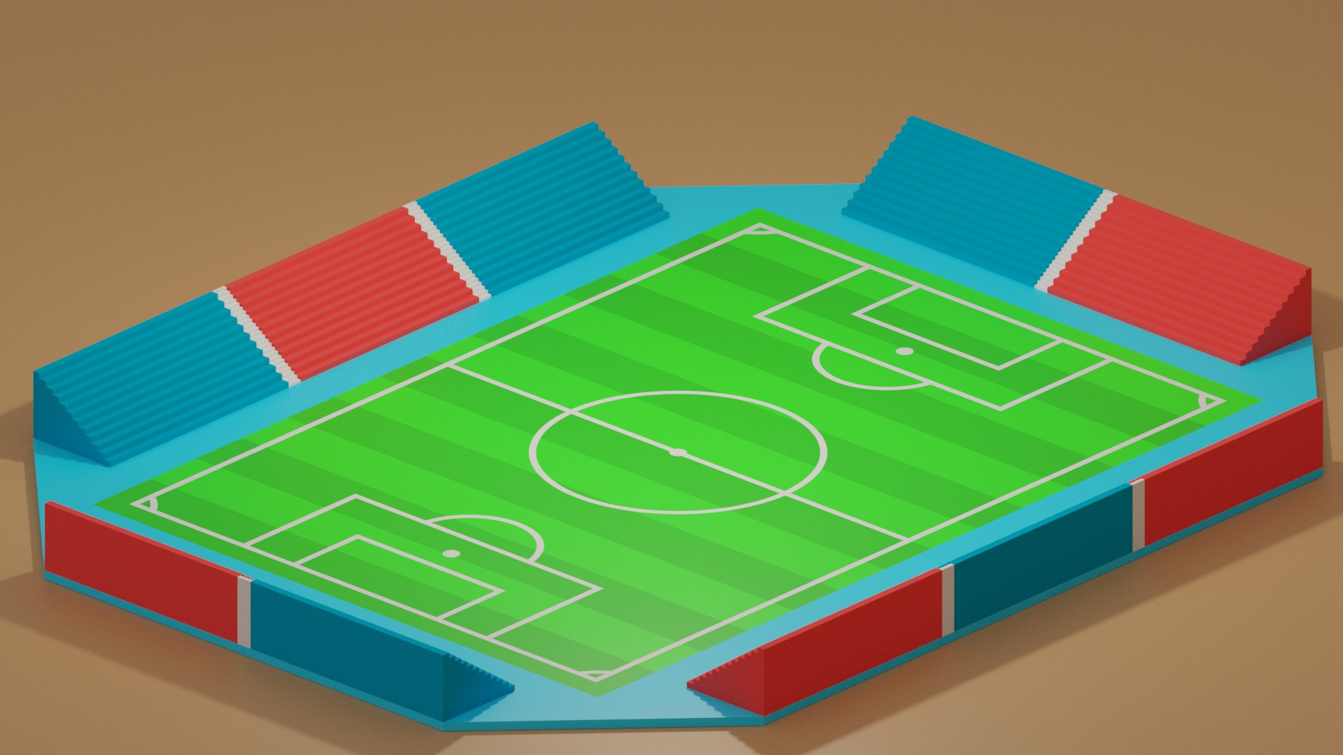3D Football Field Model - TurboSquid 1630094