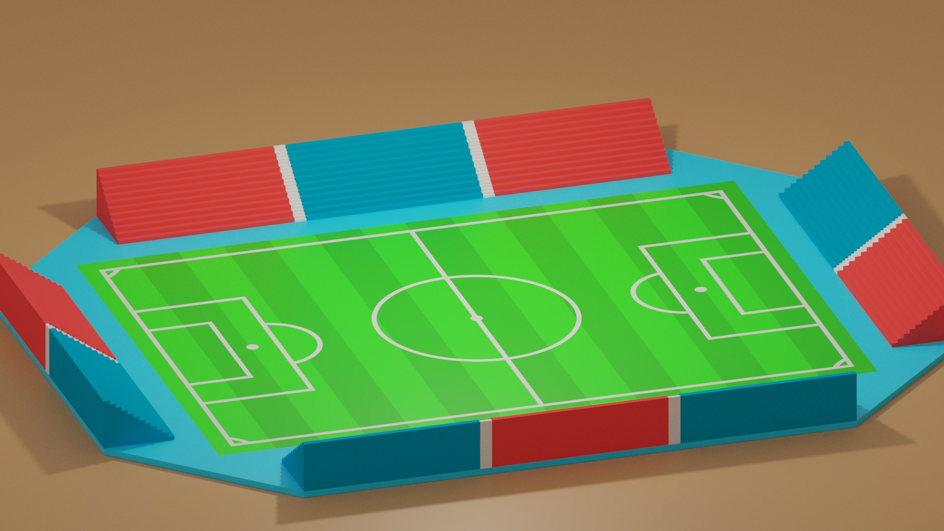 3D Football Field Model - TurboSquid 1630094