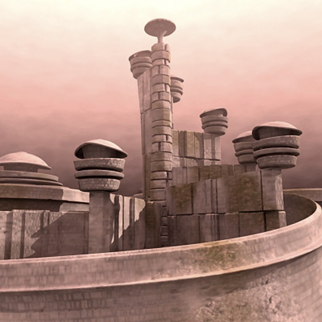 futuristic tower 3d 3ds