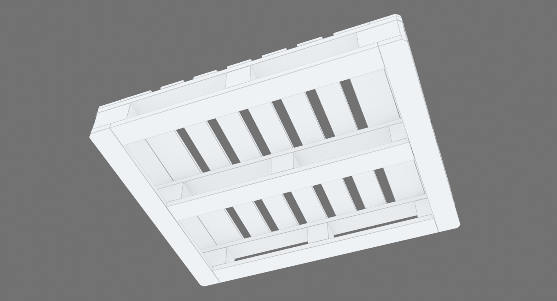 3D Wooden Pallet Eur2 White - TurboSquid 1429921