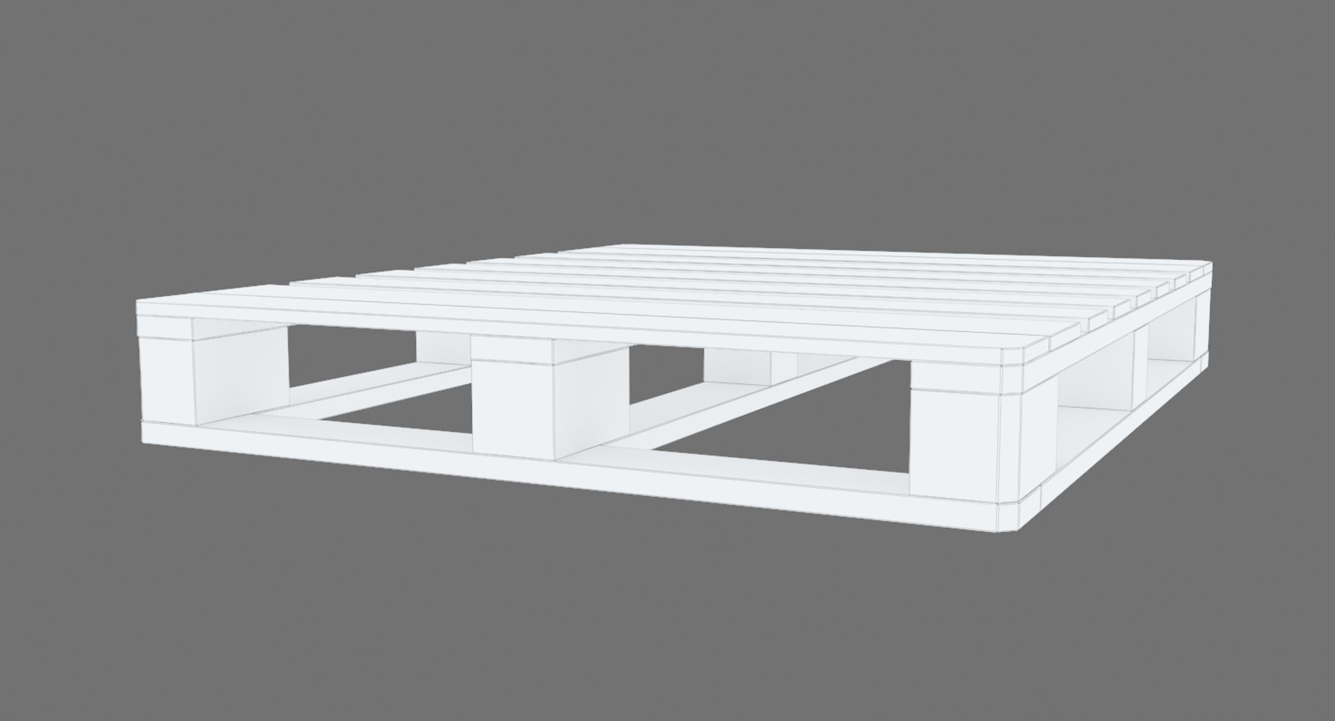 3D Wooden Pallet Eur2 White - TurboSquid 1429921