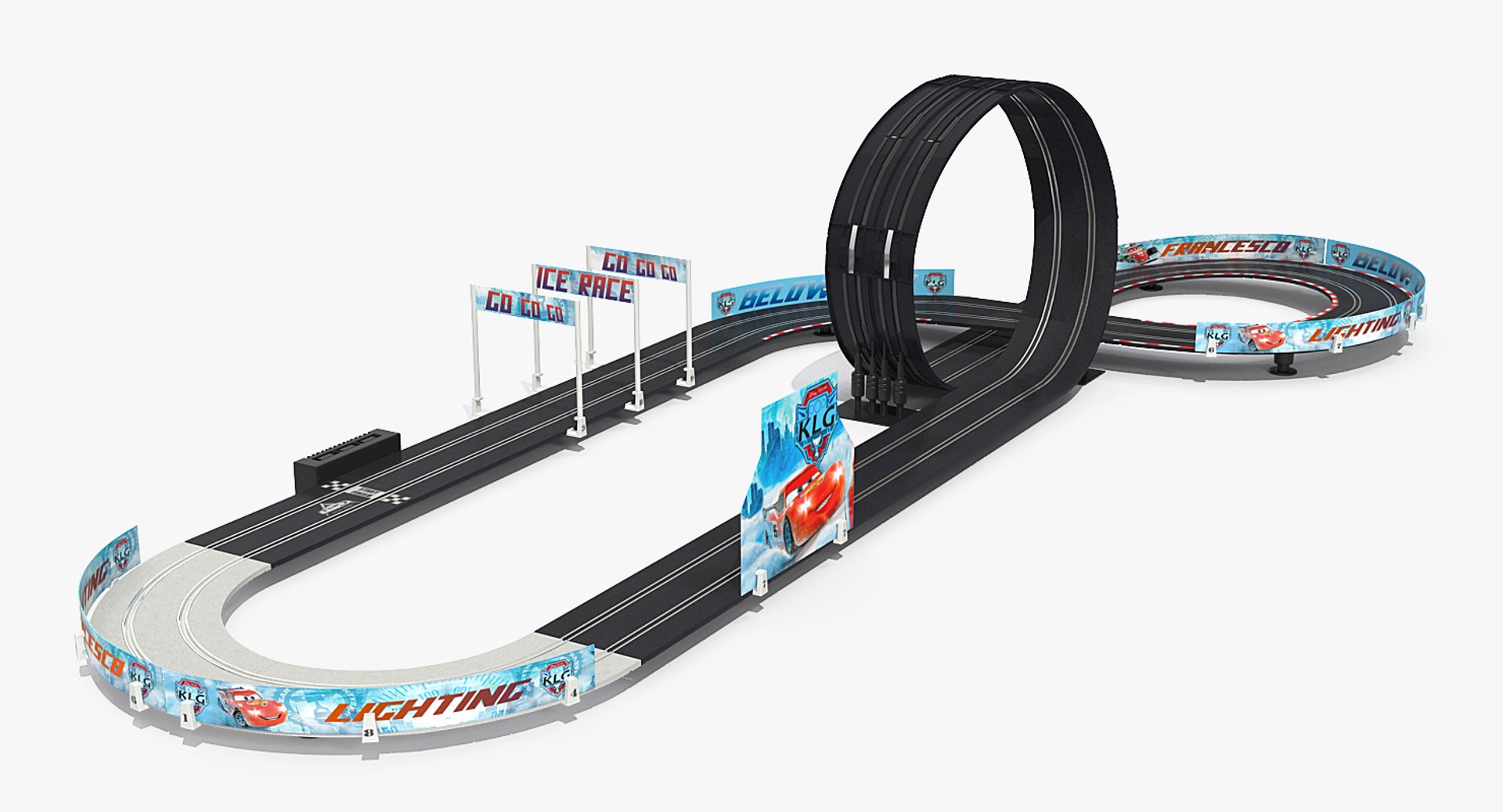 Toy Racing Car Track Model - TurboSquid 1298175