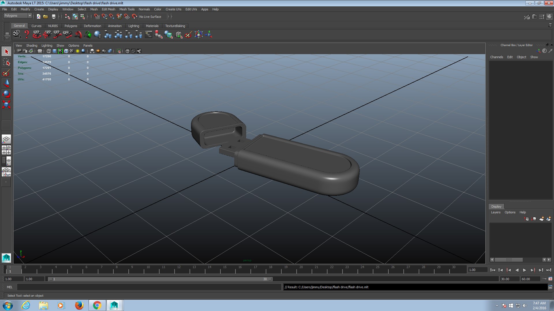 3d usb flash drive model