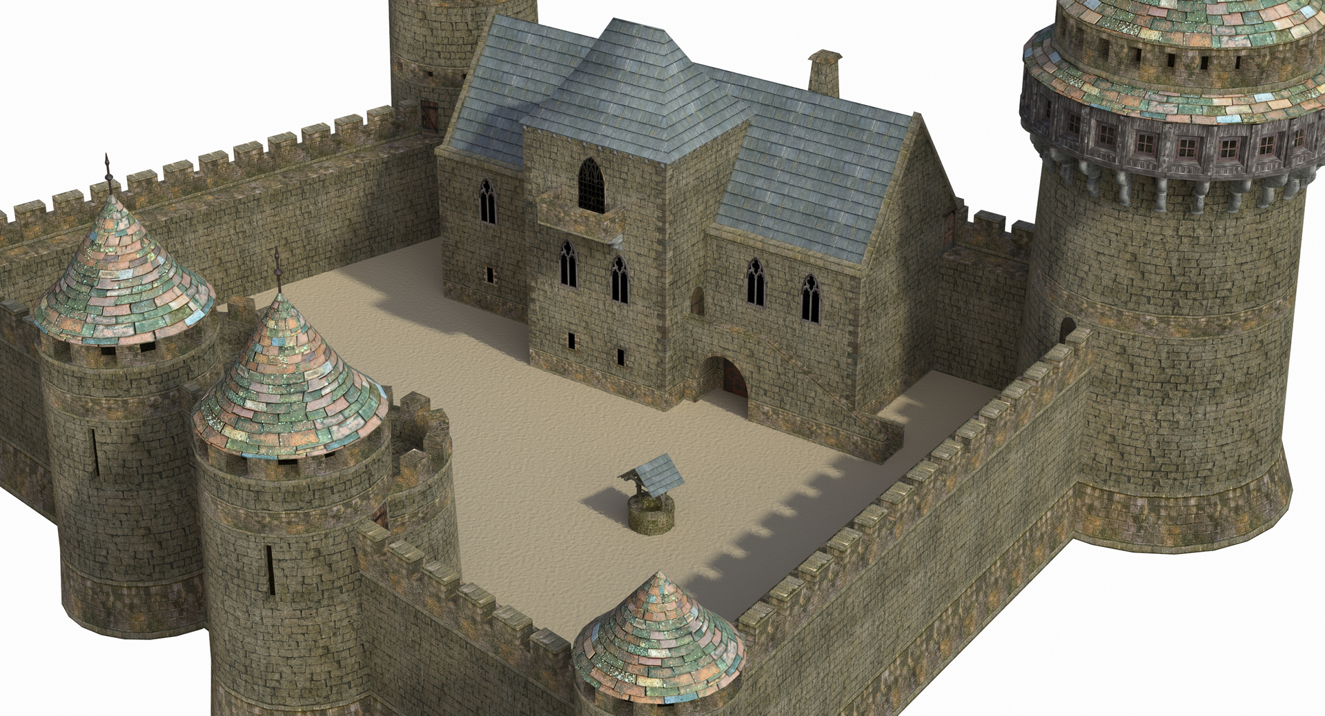 Medieval castle 3D model - TurboSquid 1229275