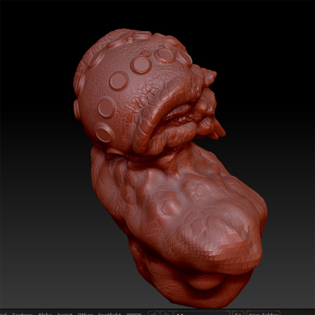 3d Model Of Alien Monster Zbrush