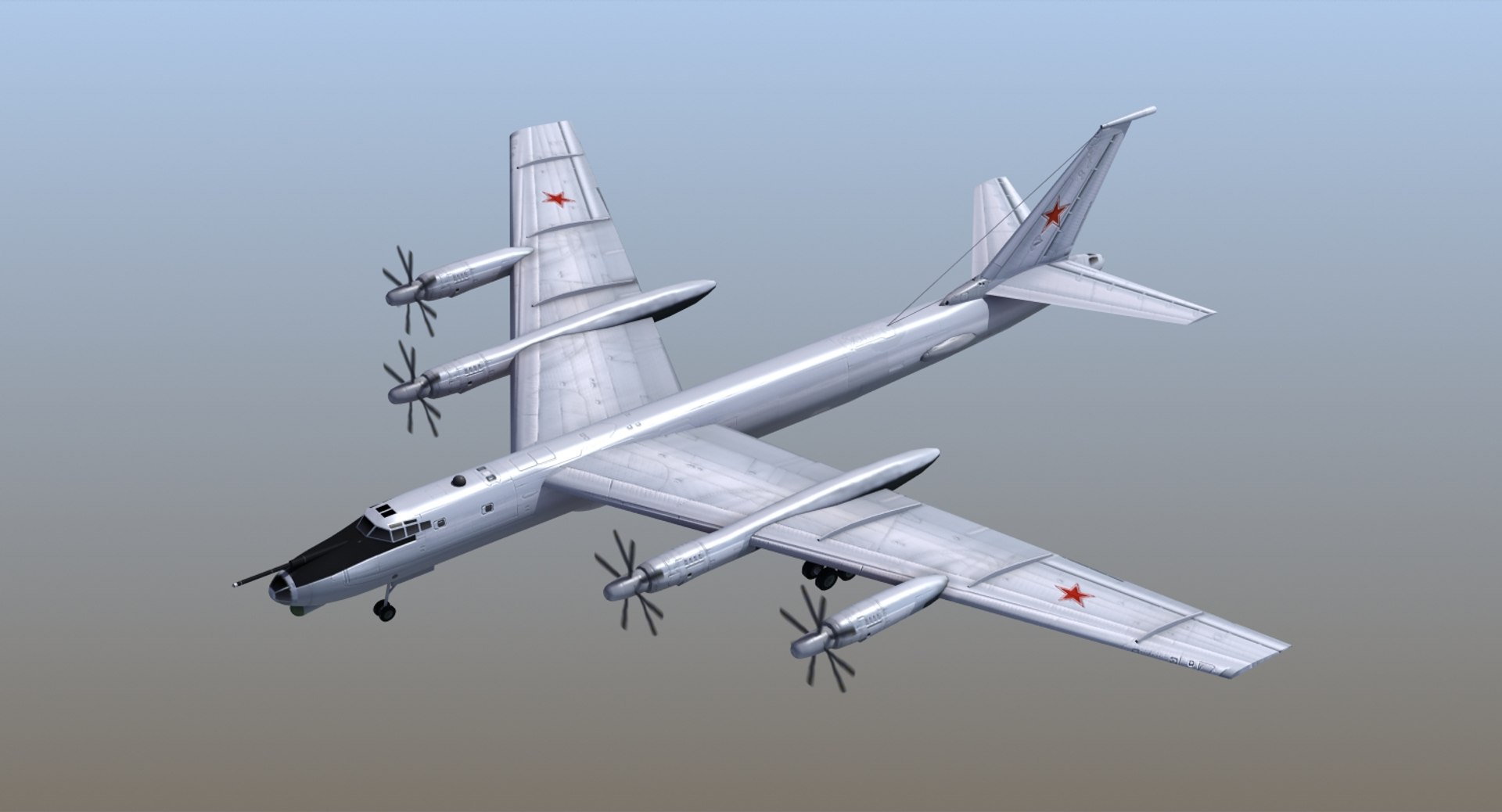 Tupolev Tu-142 Bear F 3d Model