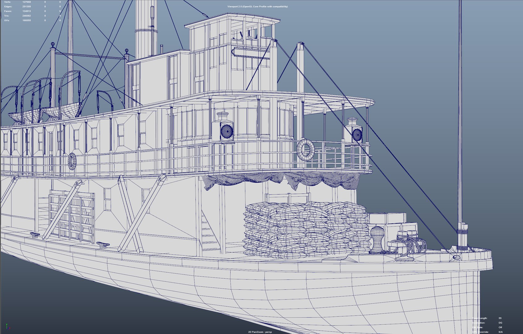 Steamboat Stern Wheeler 3D Model - TurboSquid 1295057