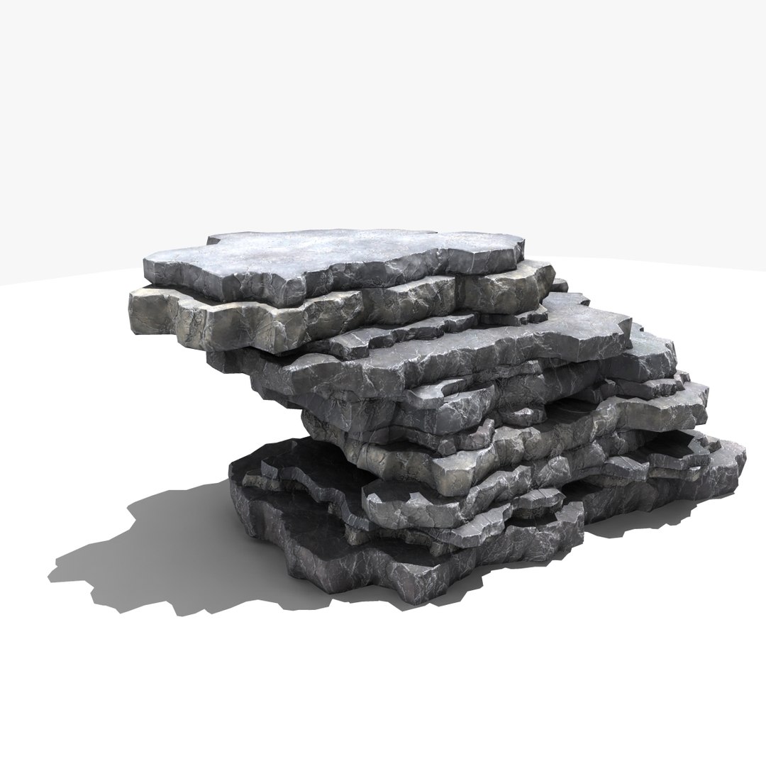 Layered Rock 3ds