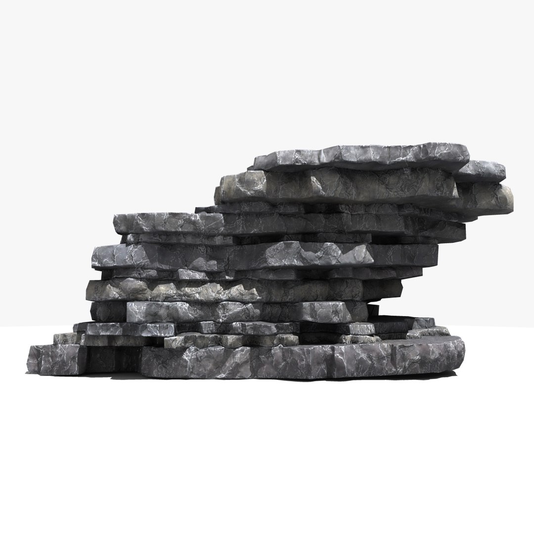 Layered Rock 3ds
