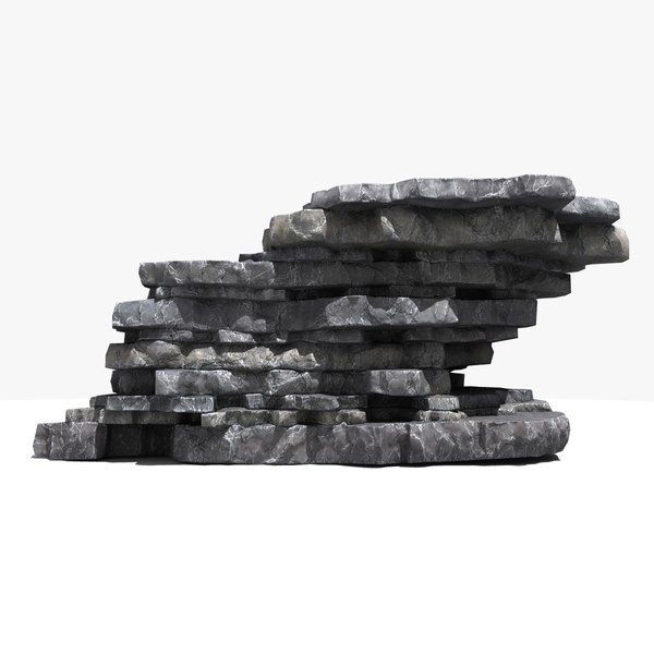 layered rock 3ds