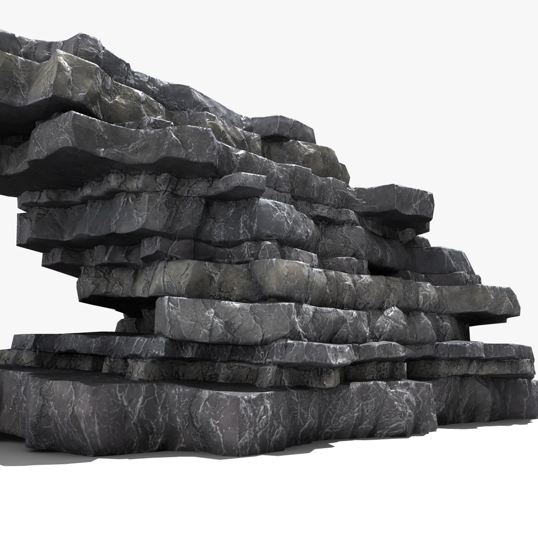 Layered Rock 3ds