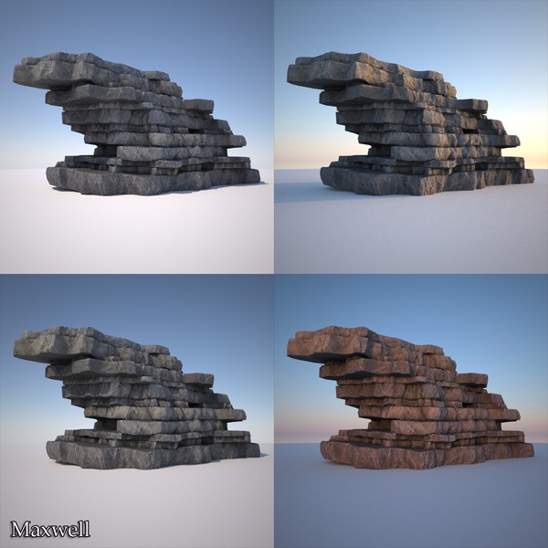 layered rock 3ds