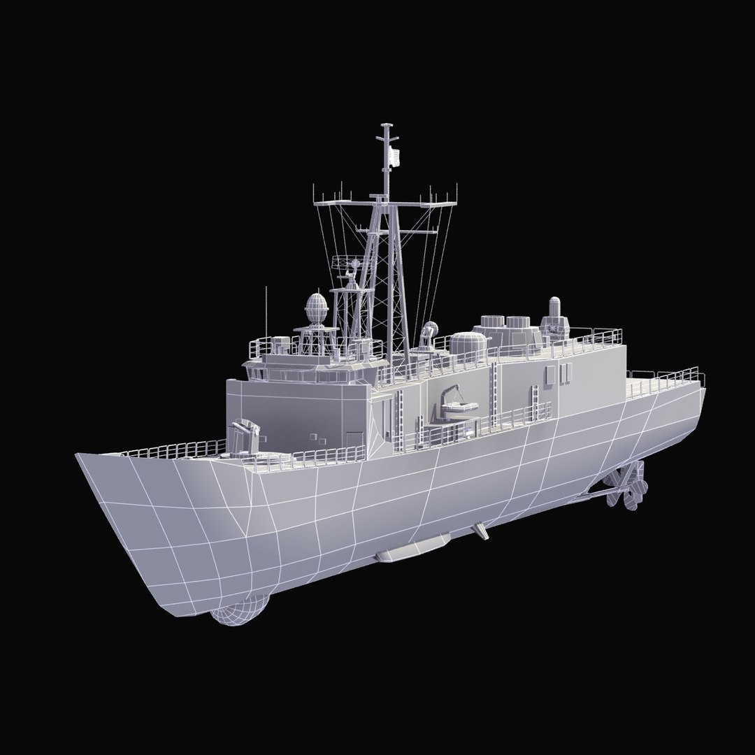 3d Model Uss Perry Battle