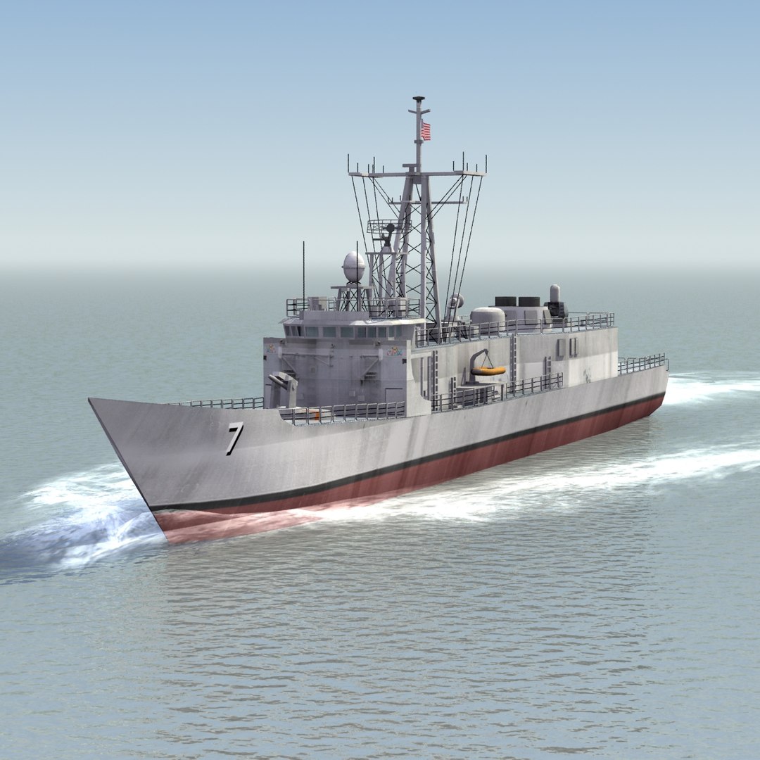 3d Model Uss Perry Battle