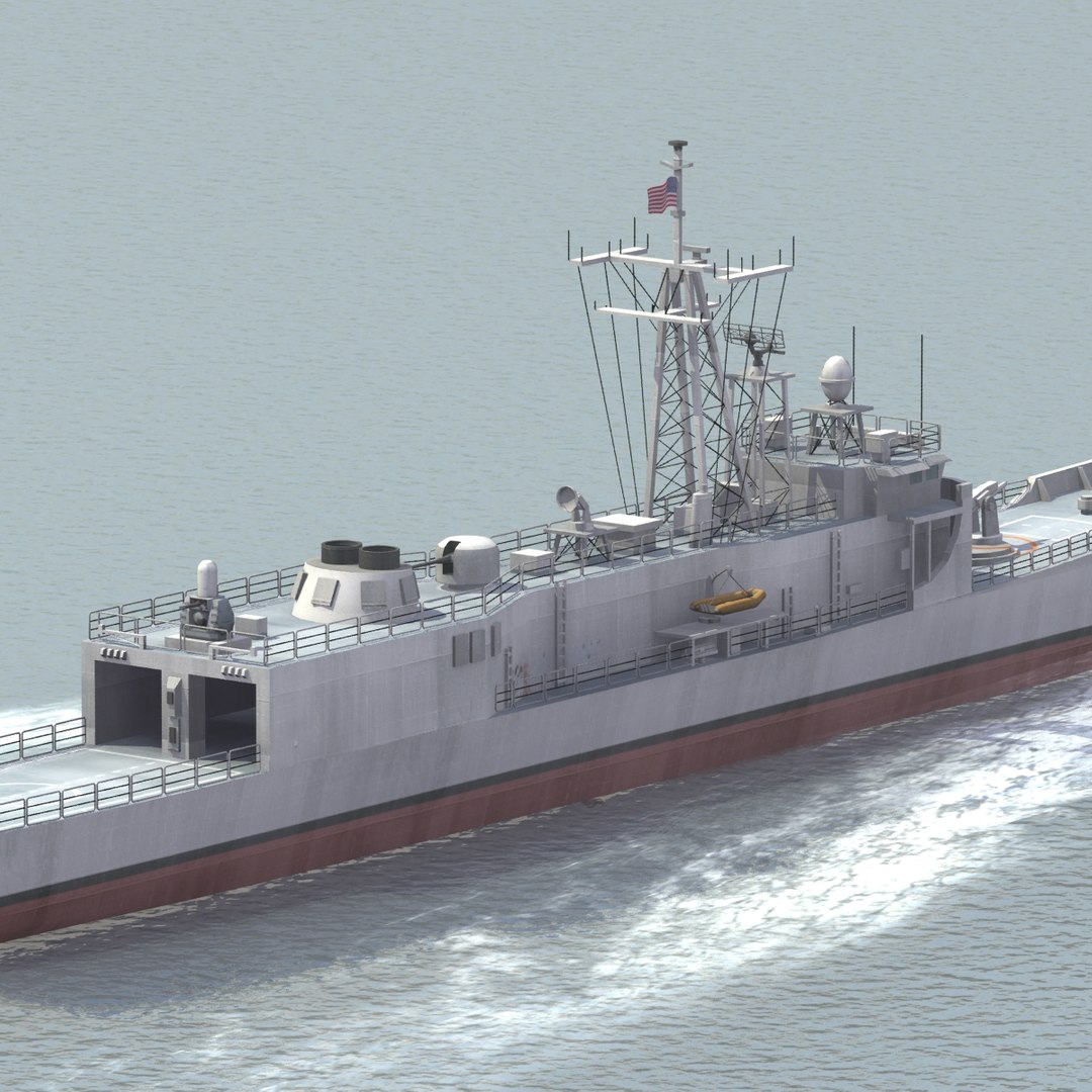 3d Model Uss Perry Battle