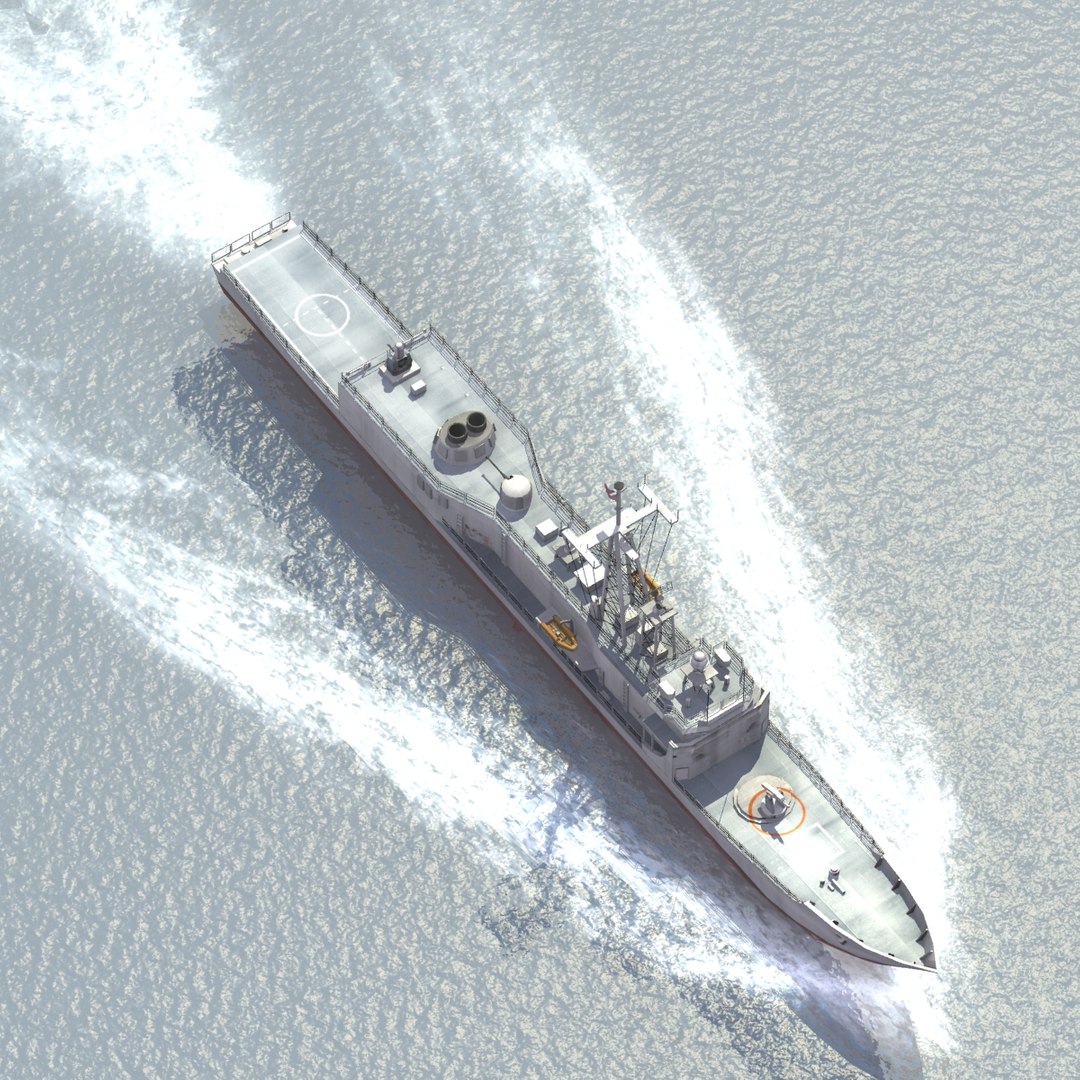 3d Model Uss Perry Battle
