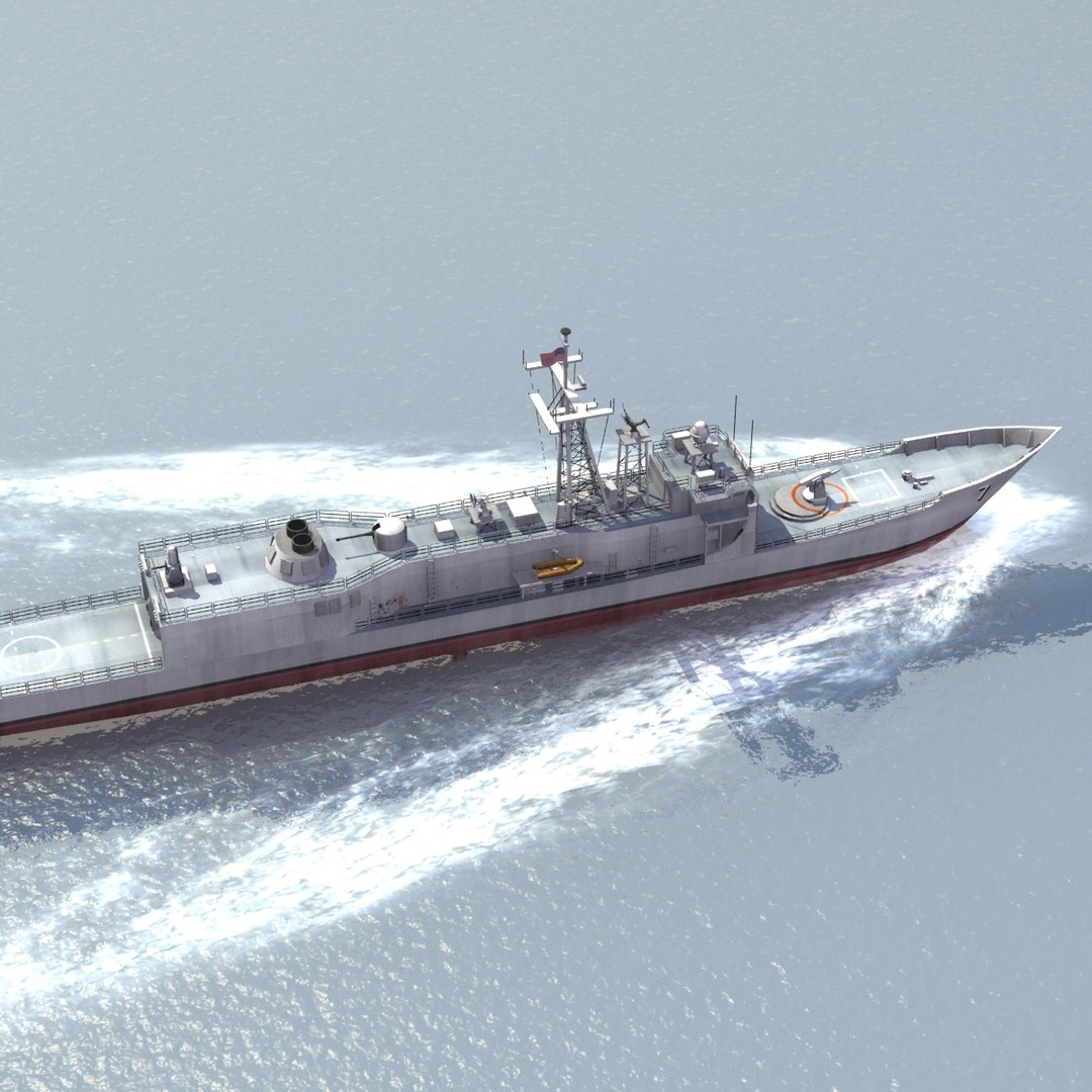 3d Model Uss Perry Battle