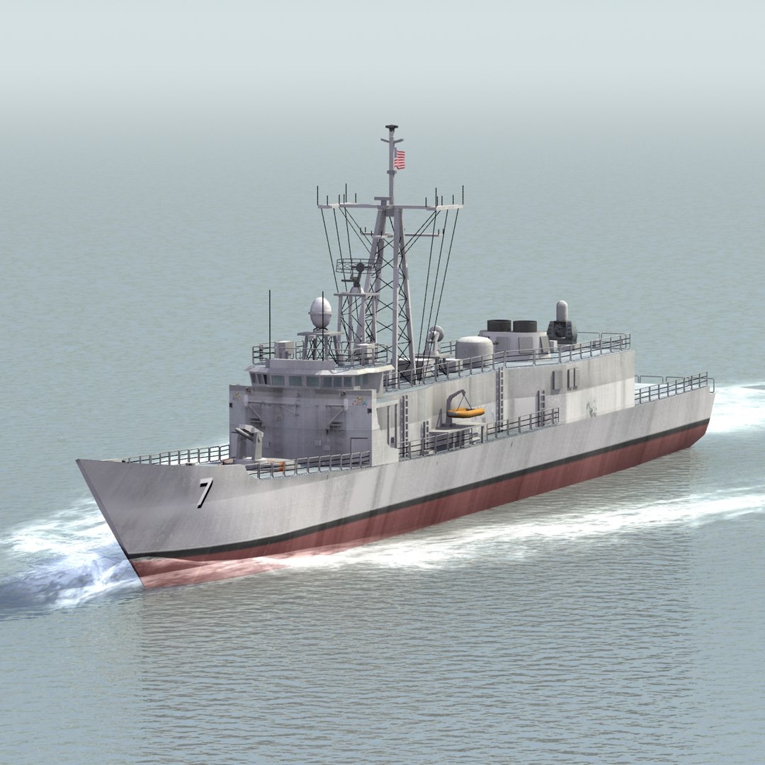 3d Model Uss Perry Battle