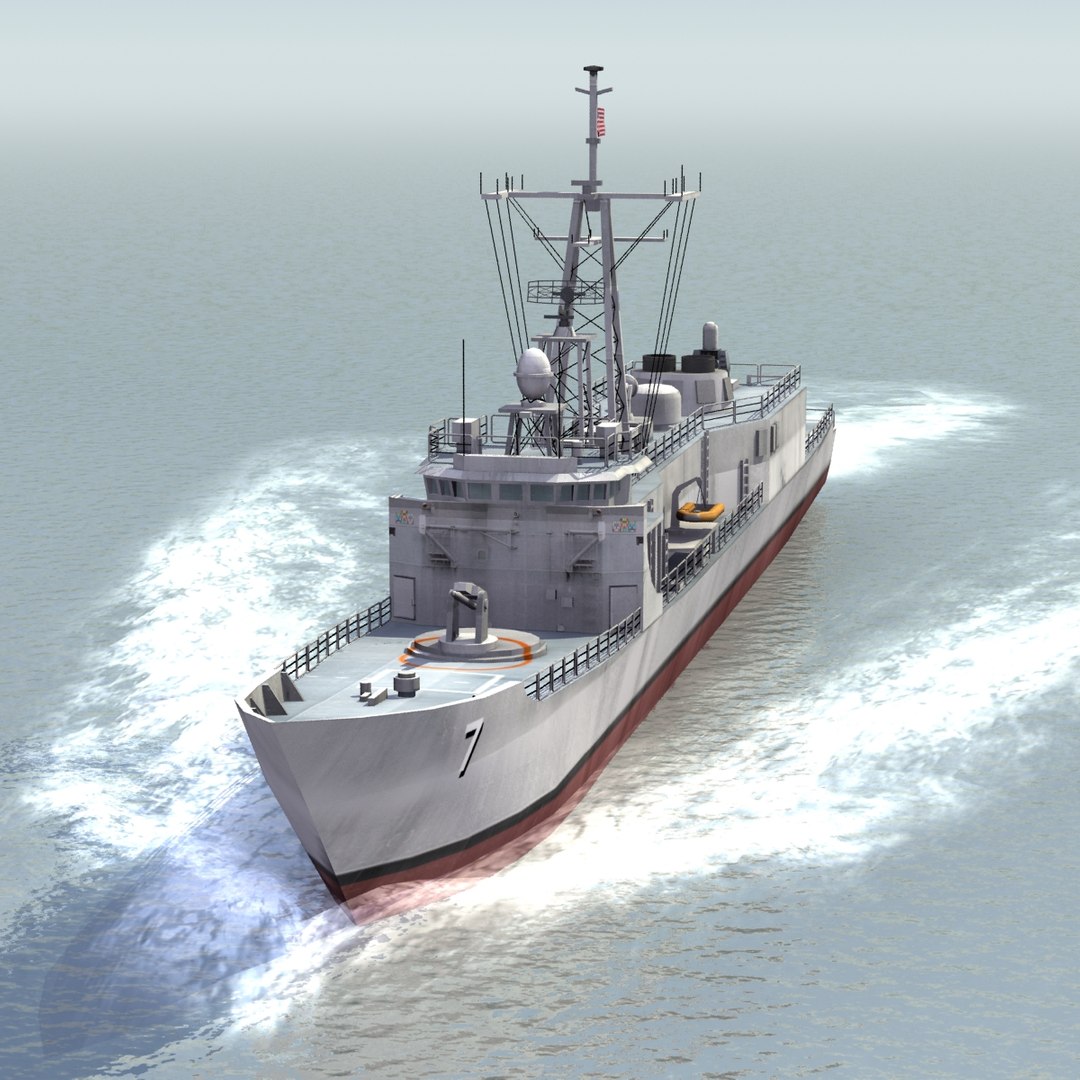 3d Model Uss Perry Battle