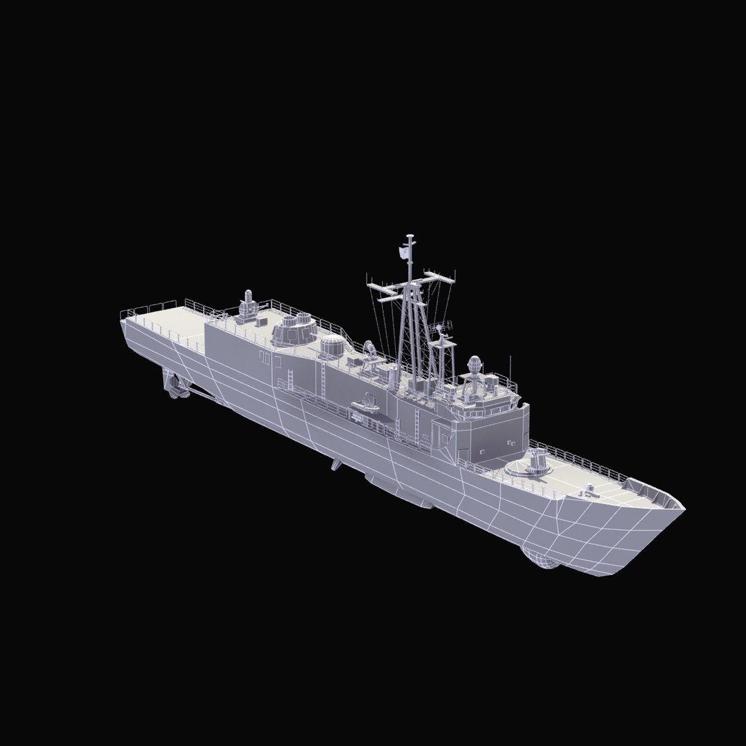 3d Model Uss Perry Battle