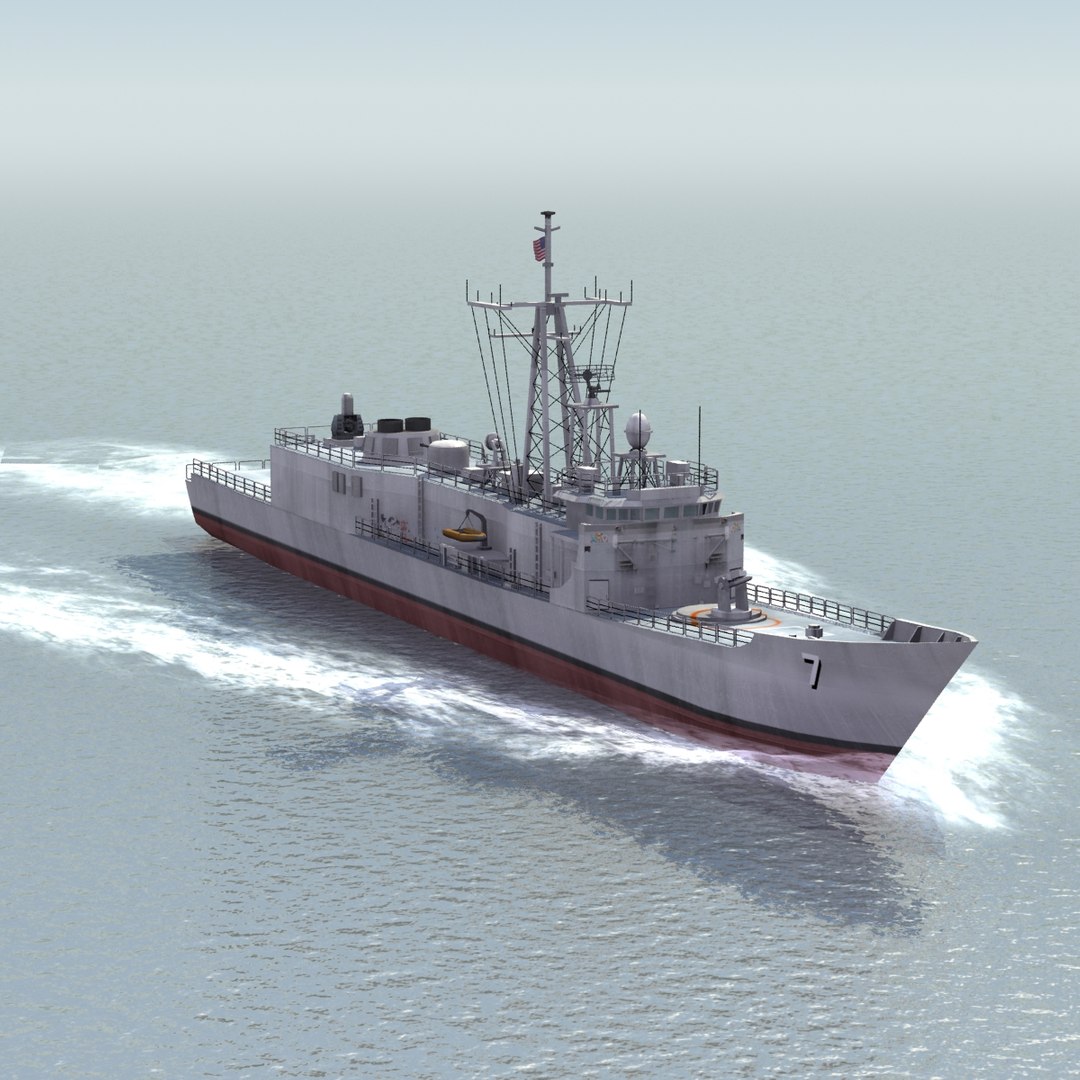 3d Model Uss Perry Battle