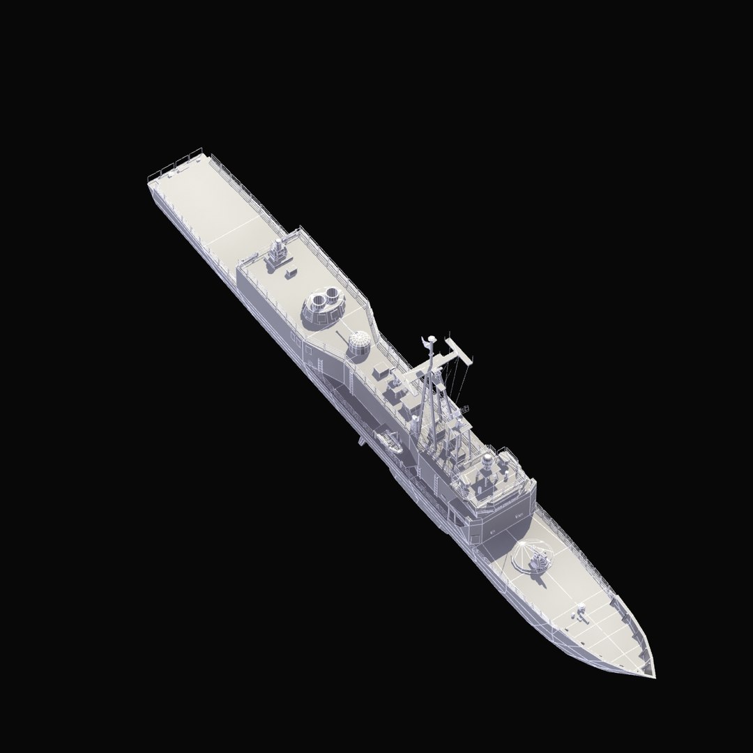 3d Model Uss Perry Battle