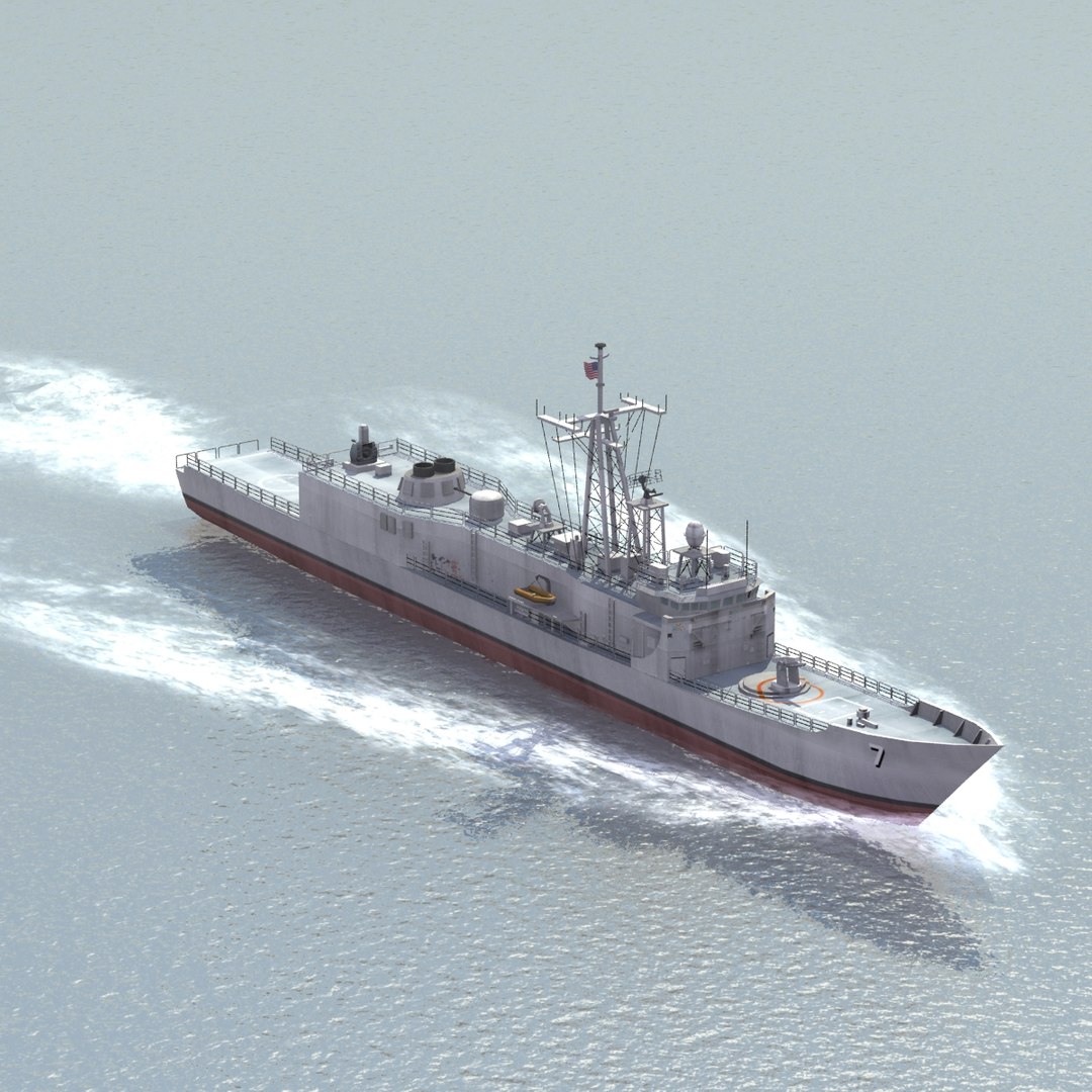 3d Model Uss Perry Battle