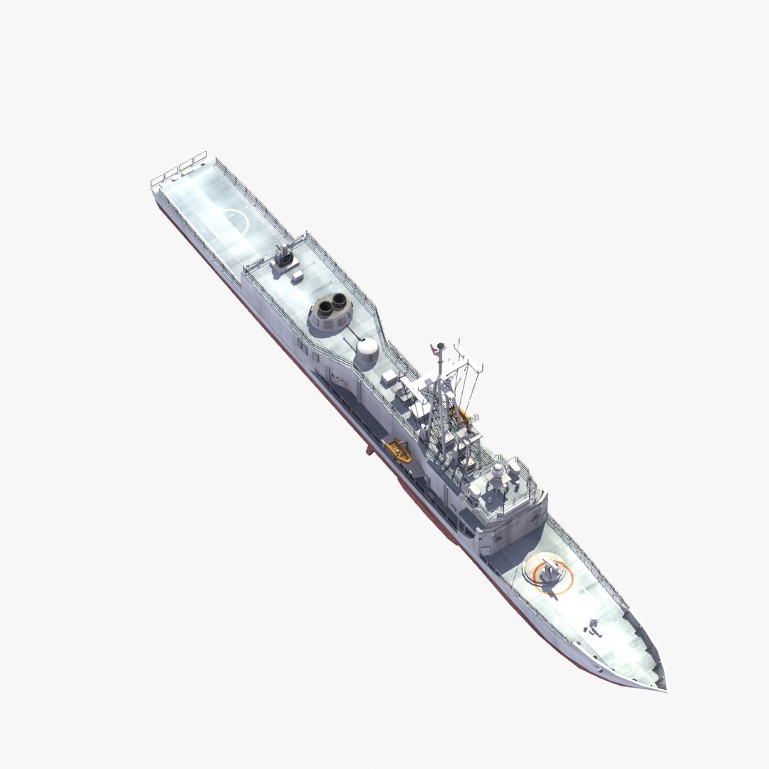 3d Model Uss Perry Battle
