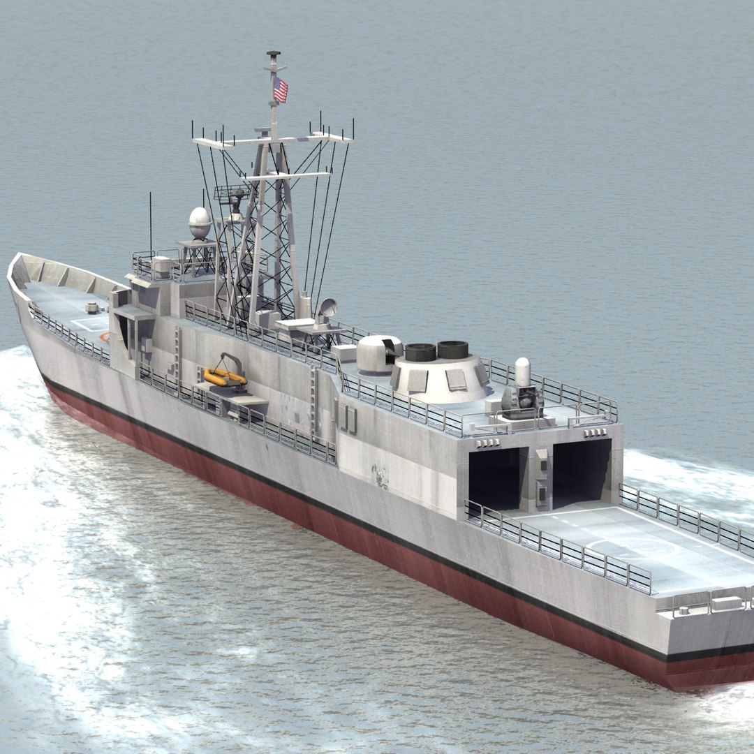 3d Model Uss Perry Battle