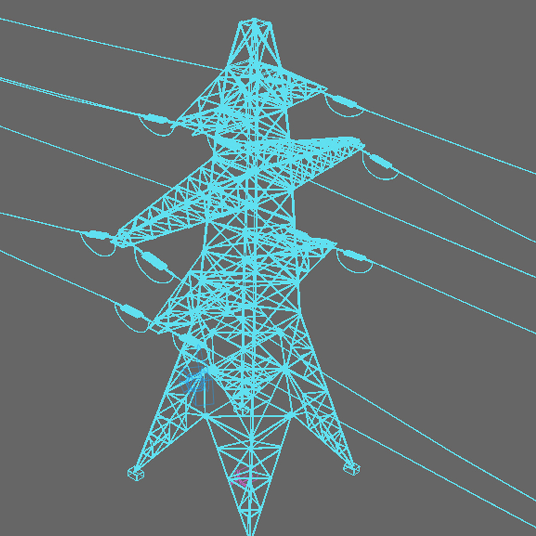 power transmission tower 3d model