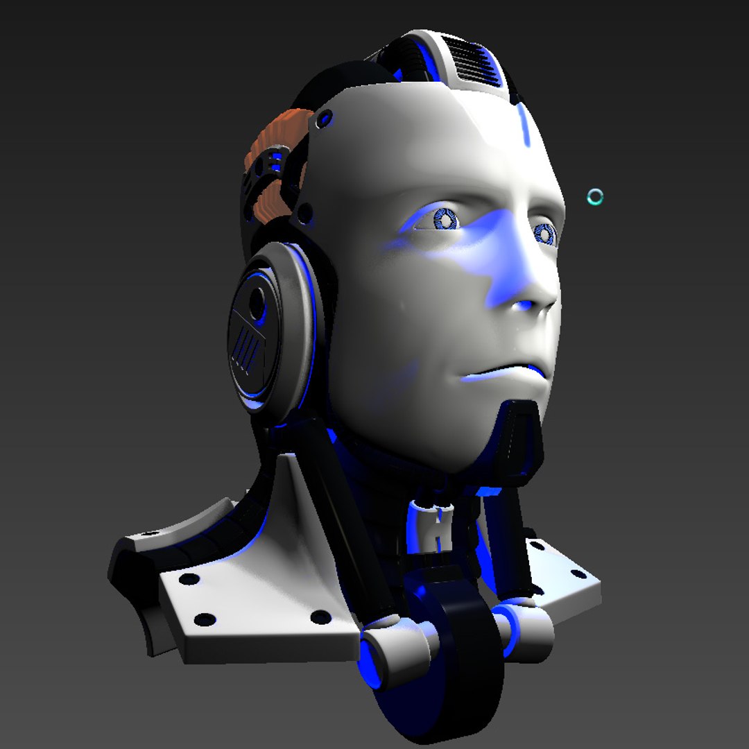 Head Cyborg 3D Model - TurboSquid 1240039