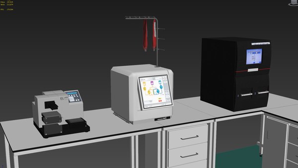 3d model of laboratory equipment pharmaceutical