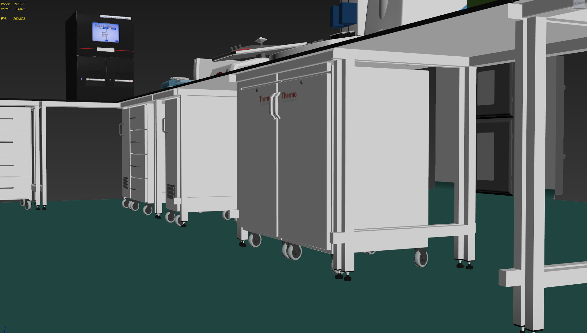 3d model of laboratory equipment pharmaceutical