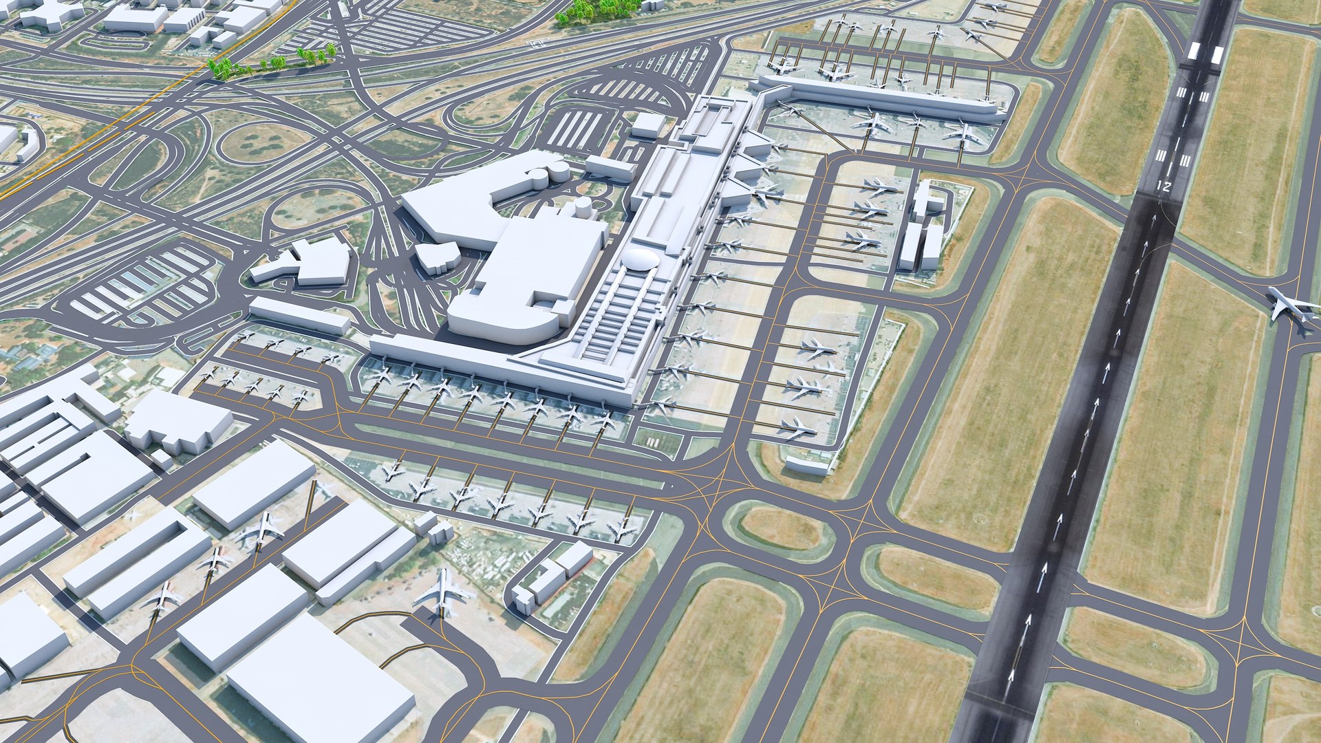 Johannesburg Or Tambo International Airport Model - TurboSquid 2005203